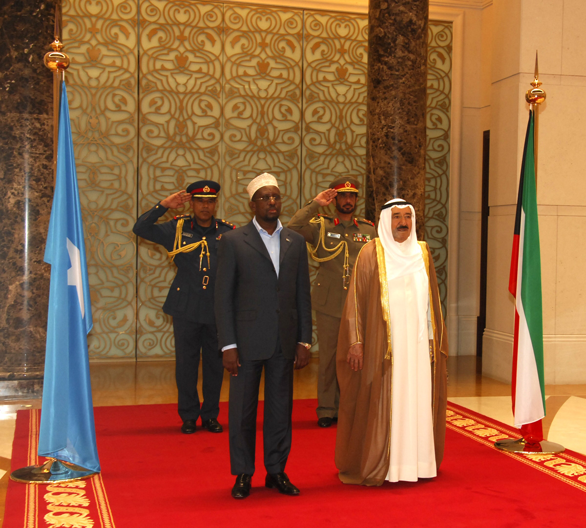 His Highness the Amir Sheikh Sabah Al-Ahmad Al-Jaber Al-Sabah receives ...