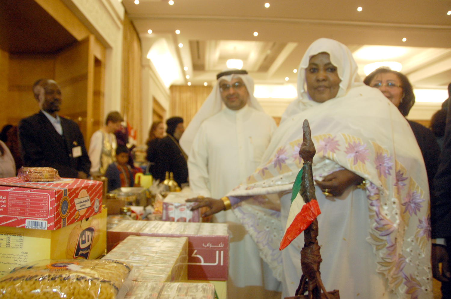 Spouse of the Sudanese President Fatima Khalid and Kuwait's ambassador ...