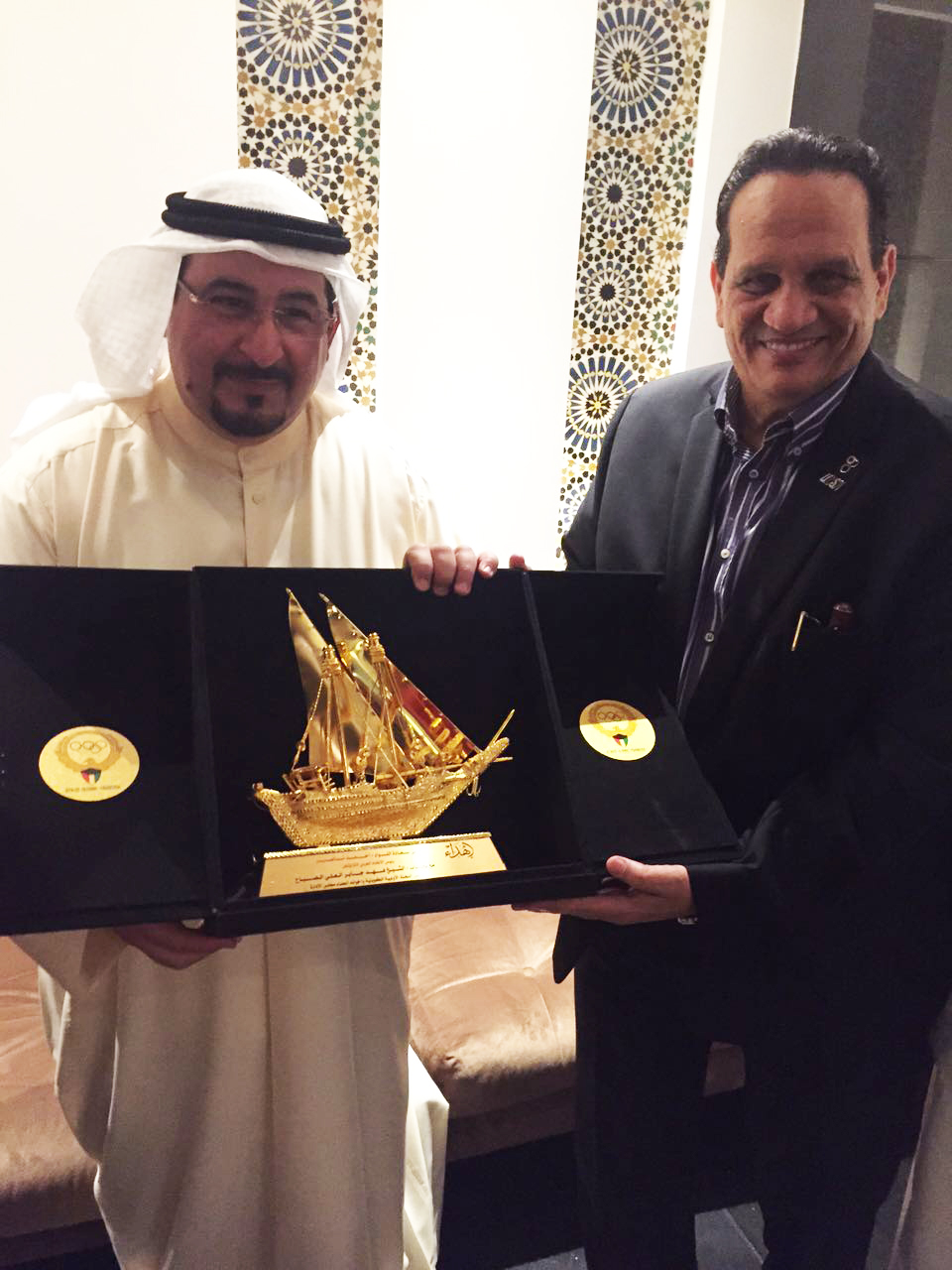 Chairman of Kuwait's Olympic Committee Sheikh Fahad Jaber Al-Ali Al ...