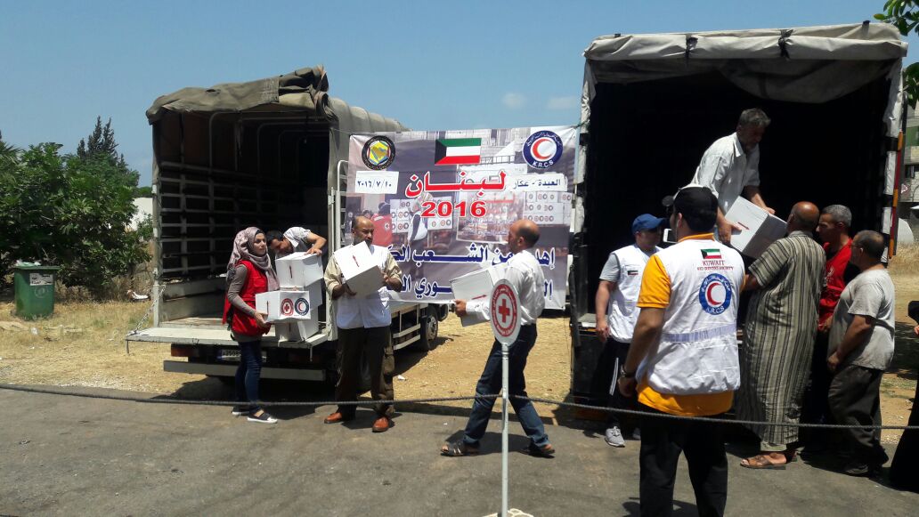 KUNA : Kuwait Red Crescent delivers food to Syrians in Lebanon's ...