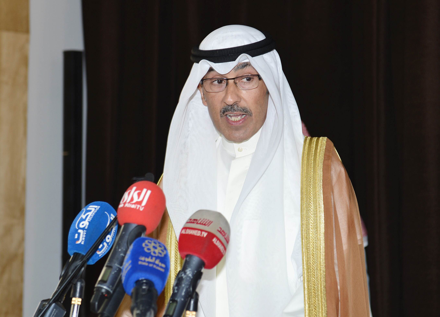 Al-Ahmadi governor Sheikh Fawaz Khaled Al-Hamad Al-Sabah speaks during ...