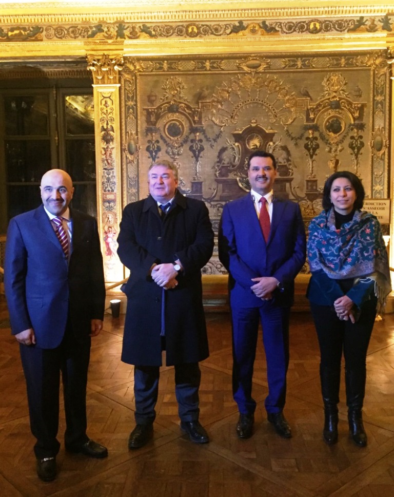Kuwaiti Minister of Health Dr. Jamal Al-Harbi with French senator and ...