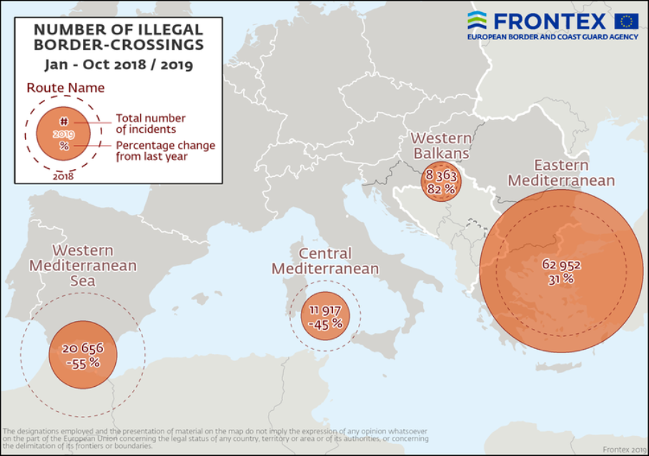 KUNA : Frontex: 16 pct drop in illegal migration to Europe