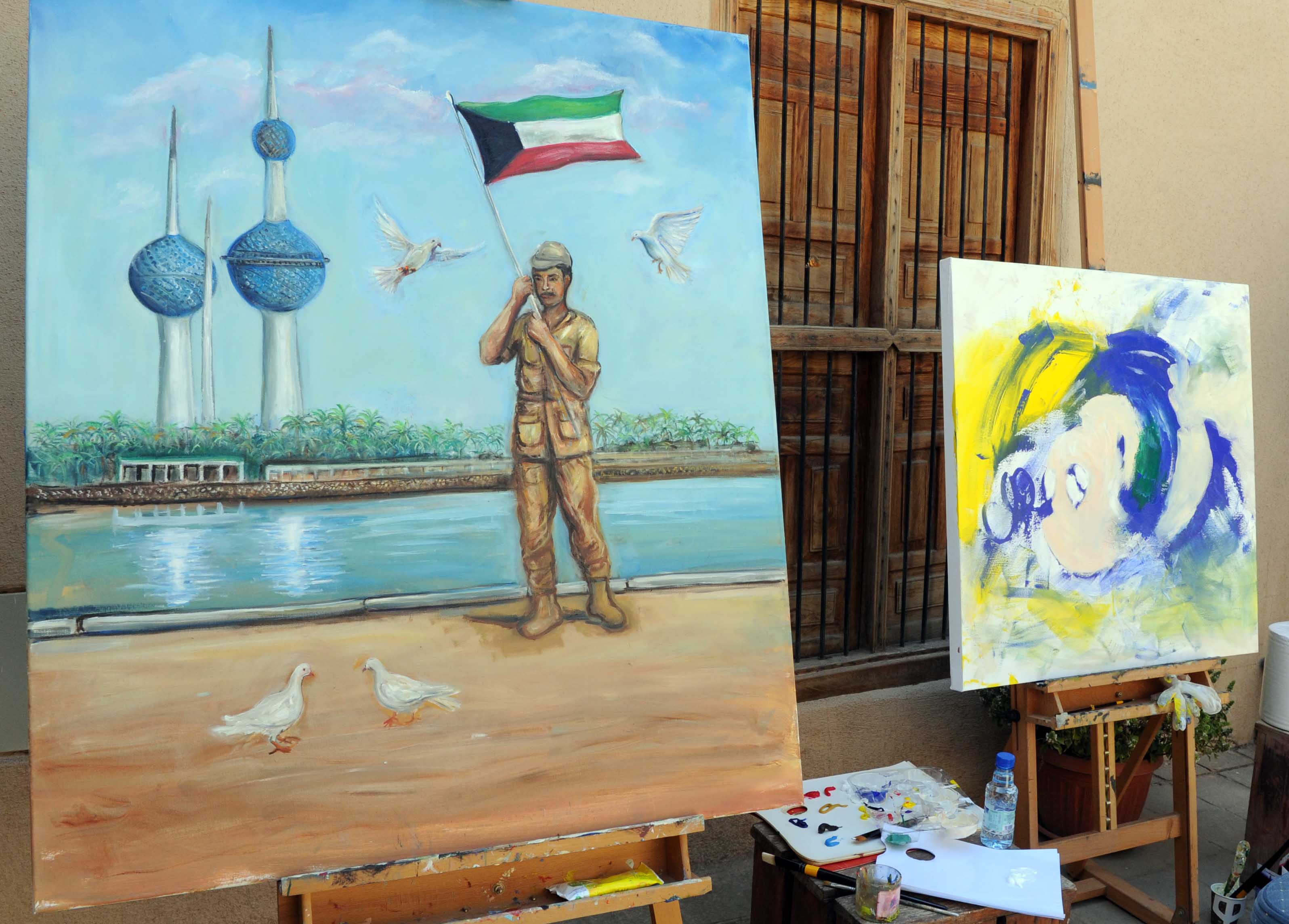 كونا : Kuwaiti, GCC painters express love for Kuwait in creative works ...