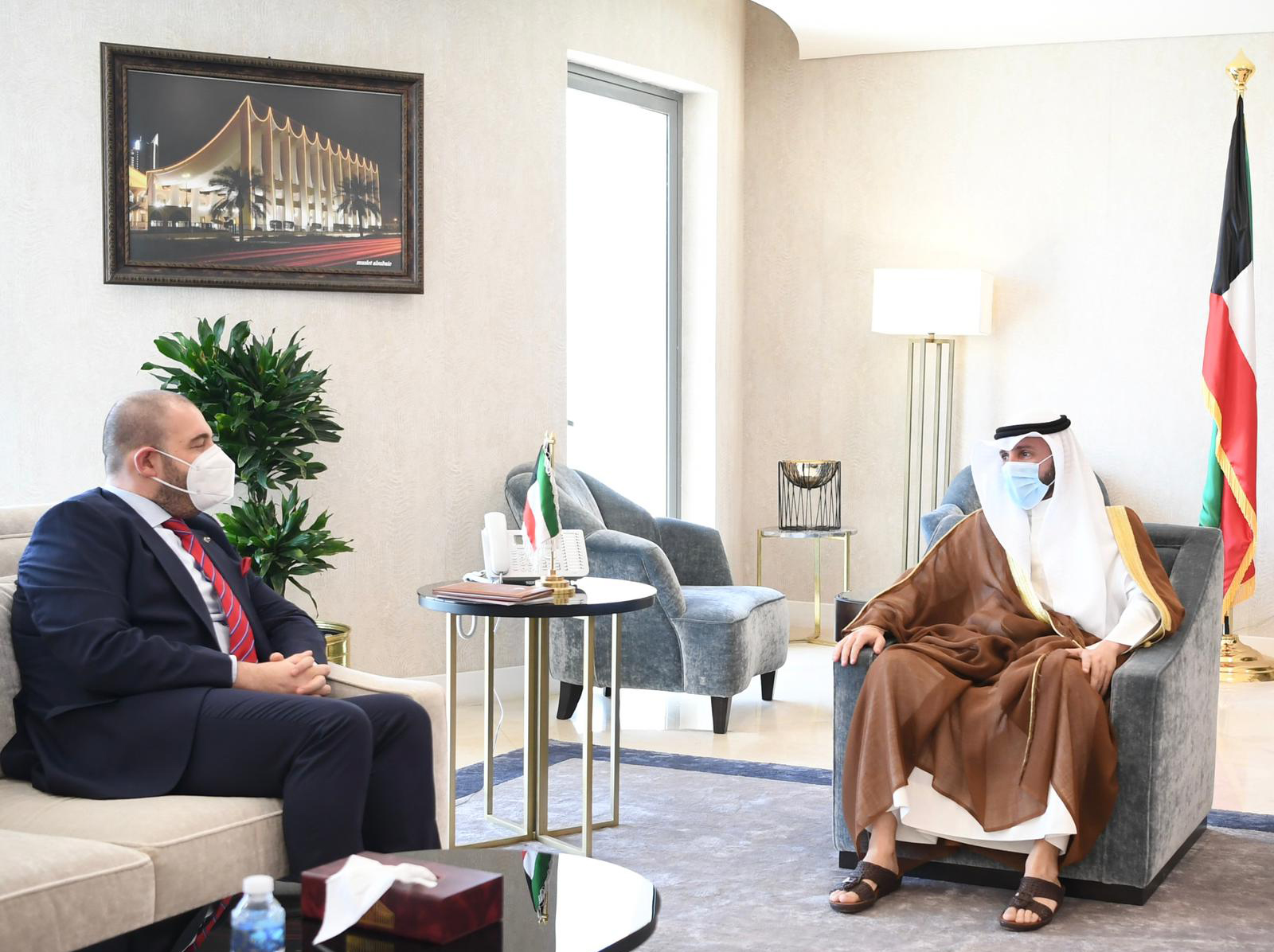 كونا : Speaker Al-Ghanim receives EU Amb. to Kuwait