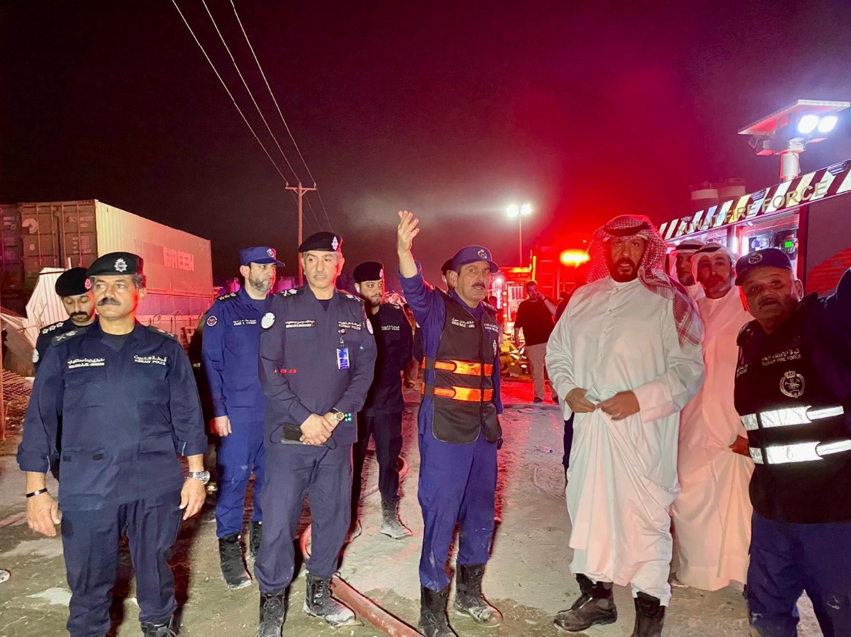 KUNA : Kuwait firefighters extinguish blaze at Mina Abdullah warehouse ...