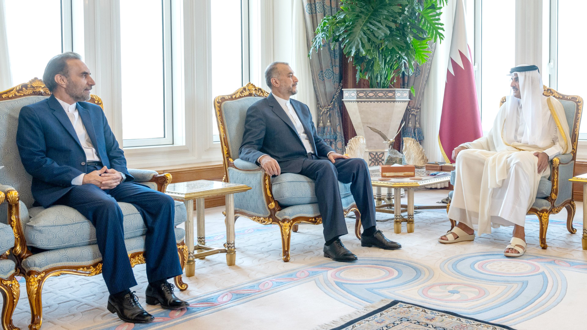 كونا : Qatar's Amir, Iranian FM discuss relations, Palestinian issue