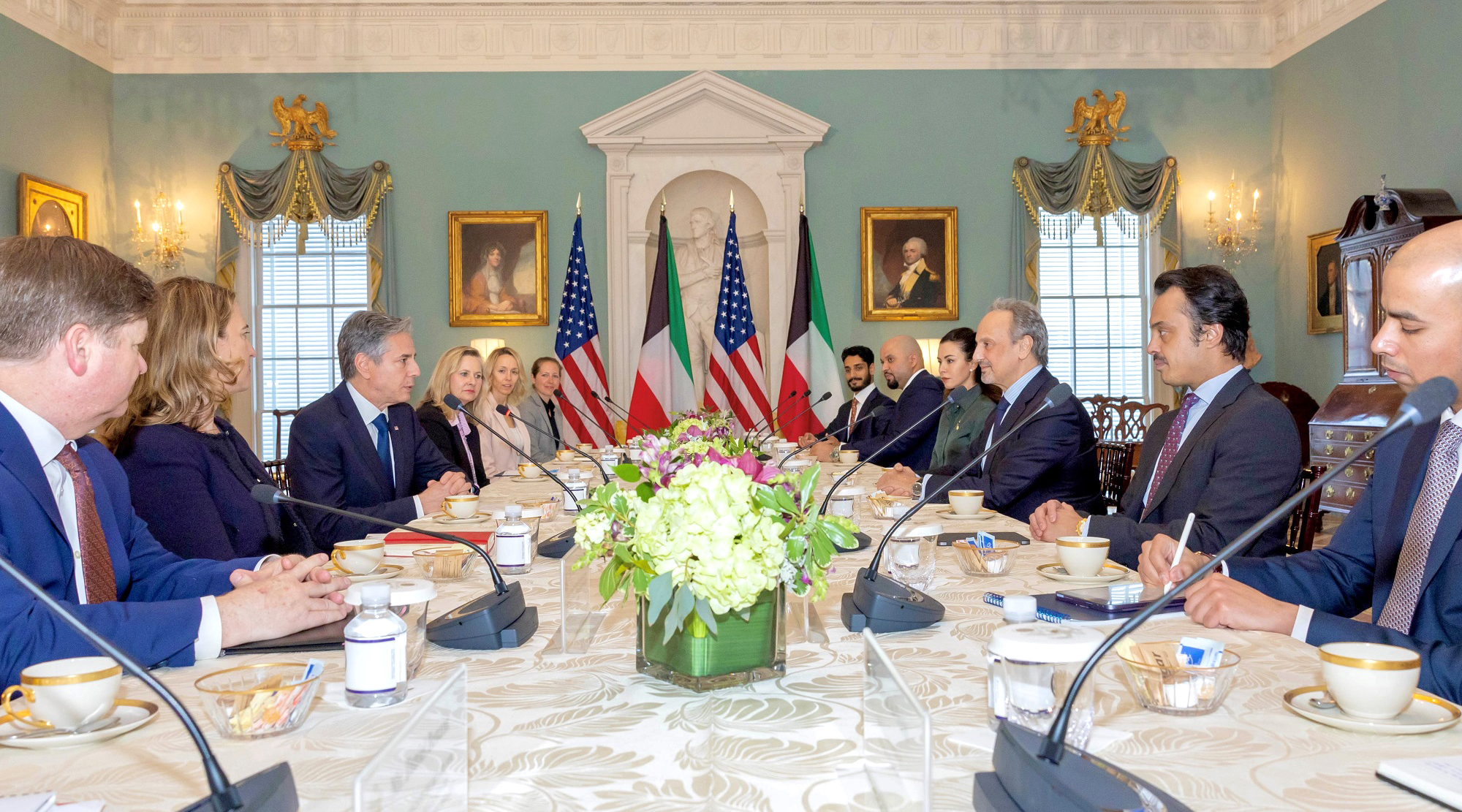 KUNA : Kuwait FM, State Sec. hold talks in Washington, commend ...