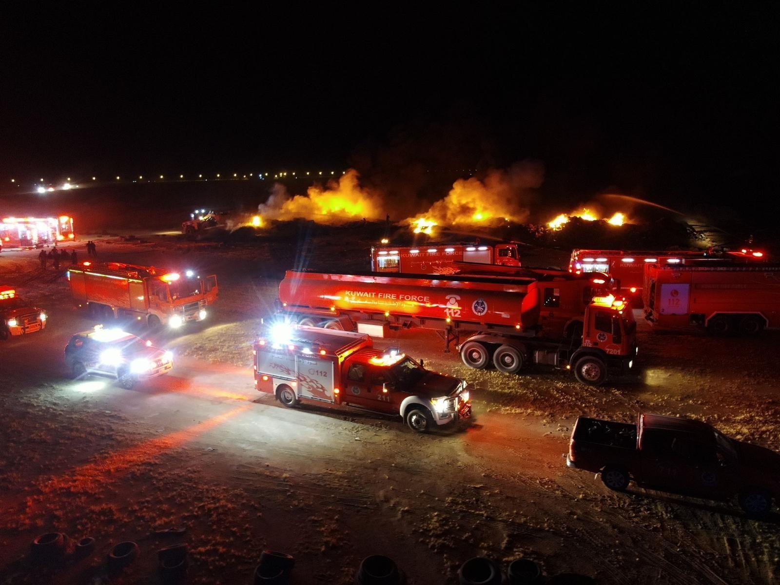 كونا : Kuwait's KFF extinguishes fire at Al-Salmi scarpyard