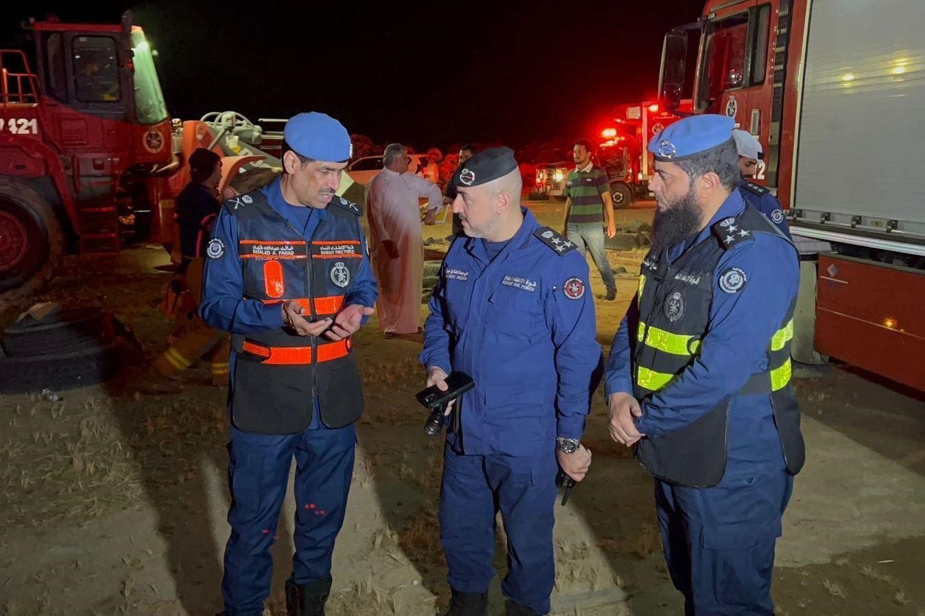 كونا : Kuwait's KFF extinguishes fire at Al-Salmi scarpyard