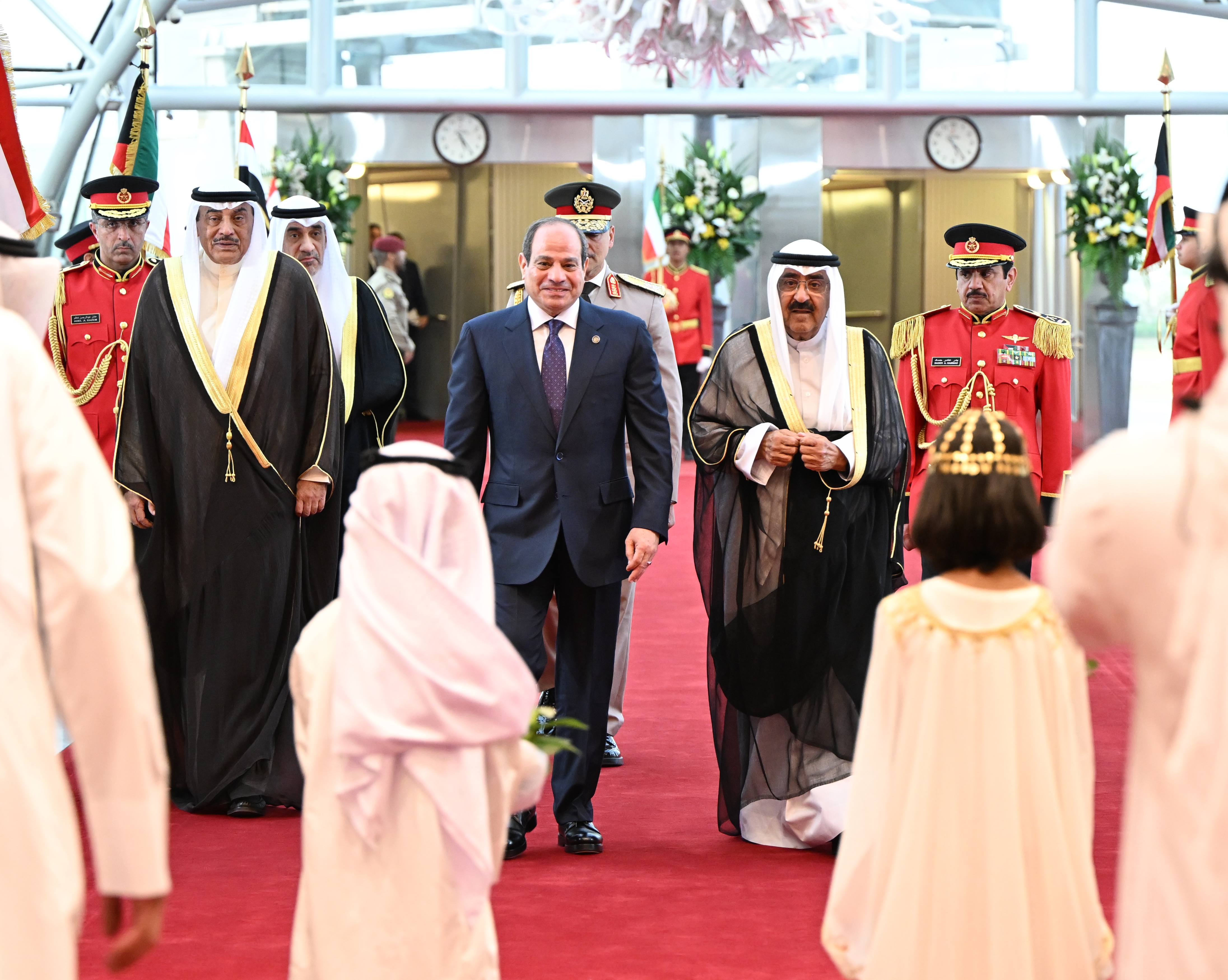 كونا : Egyptian President arrives in Kuwait on state visit
