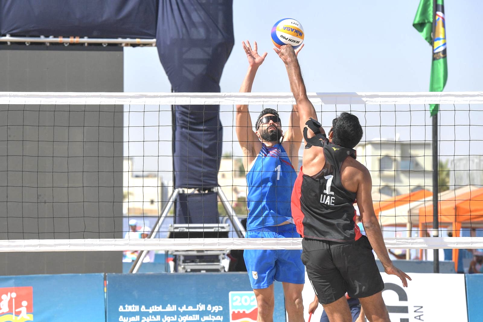 كونا : Kuwait Beach Volleyball defeats UAE in GCC Beach Games