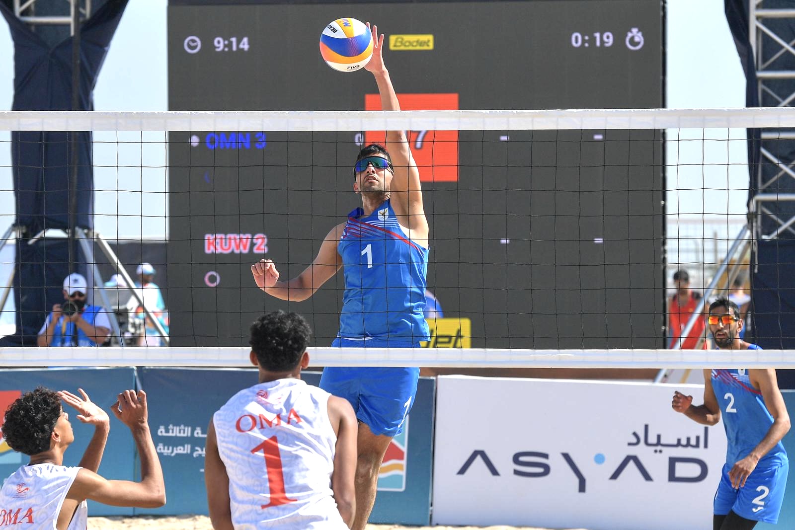 كونا : Kuwait Beach Volleyball defeats UAE in GCC Beach Games